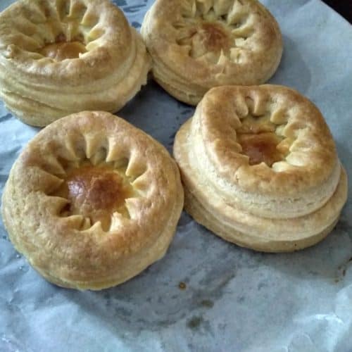 Vol au vent pastry shell recipe from scratch