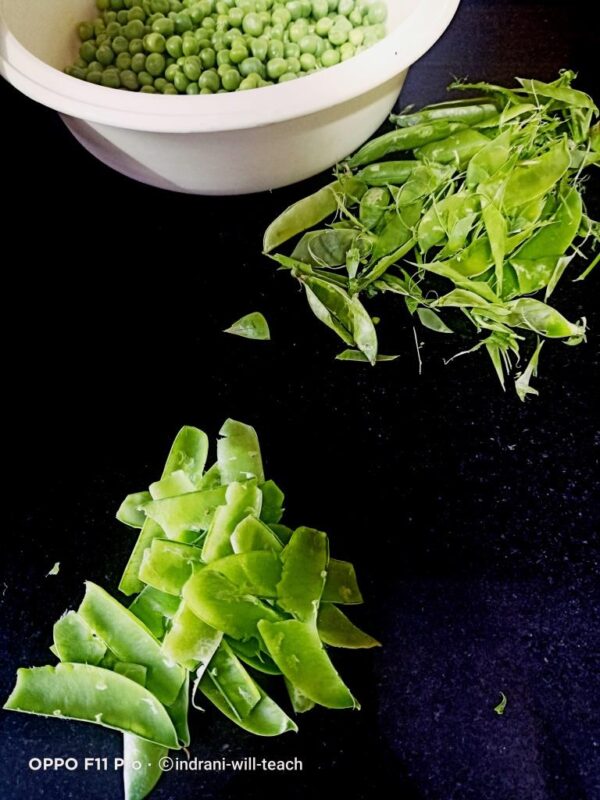 Peas peel fritters | How to eat empty pea pods | Indrani’s recipes ...